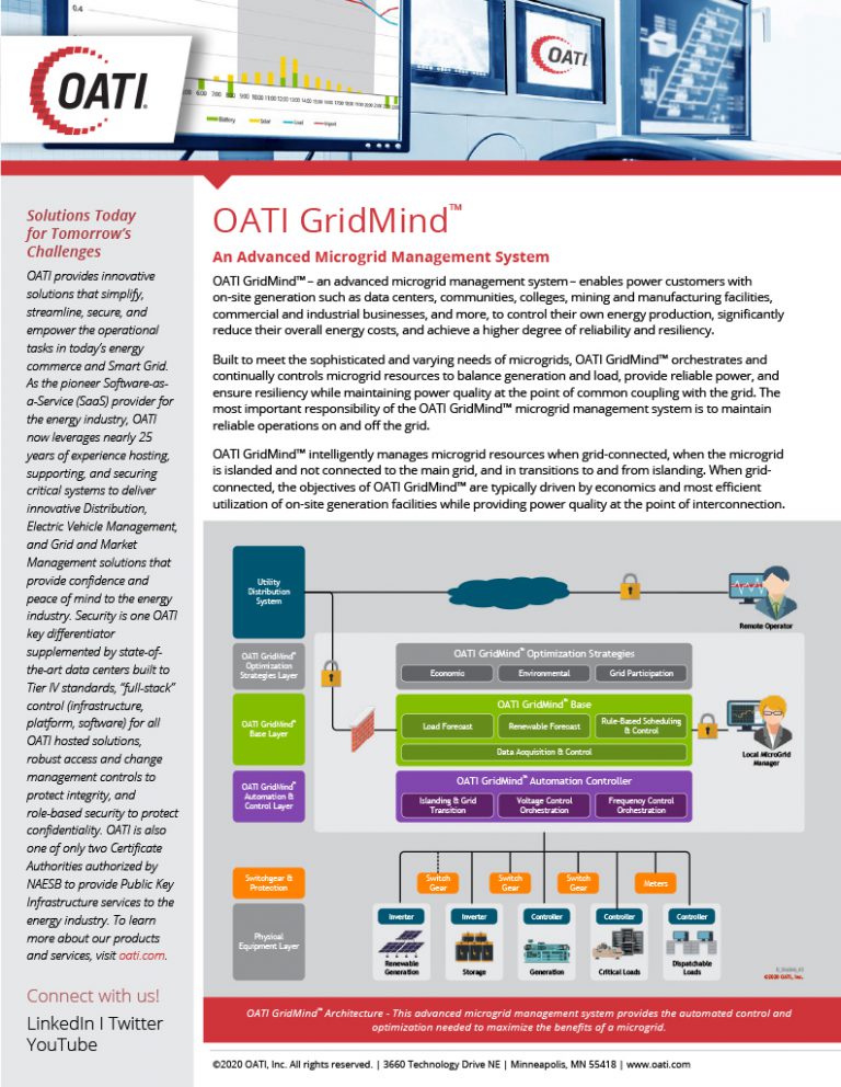 OATI GridMind® Datasheet – USA Microgrids
